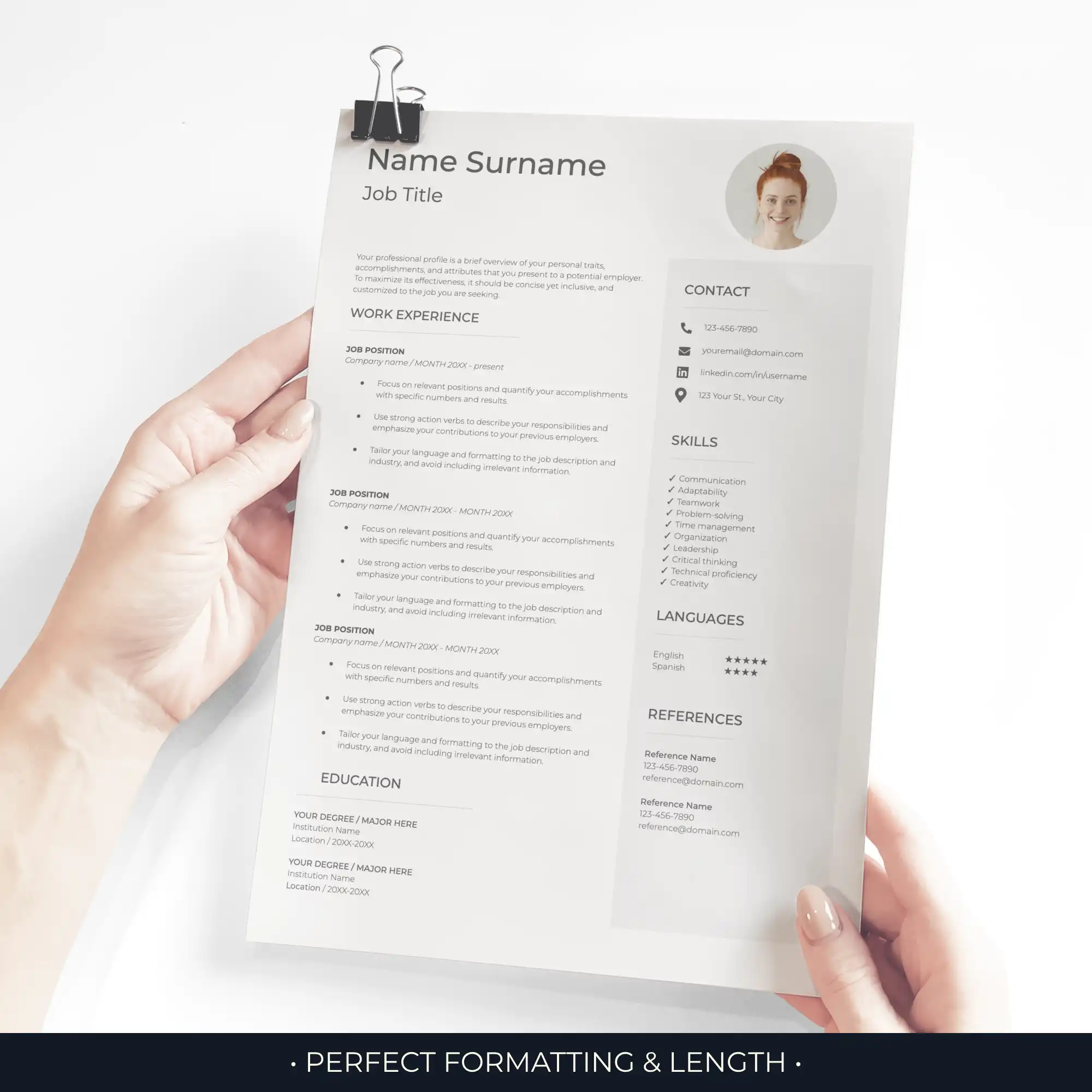 Pharmacist CV Template Google Docs - OkiDocs