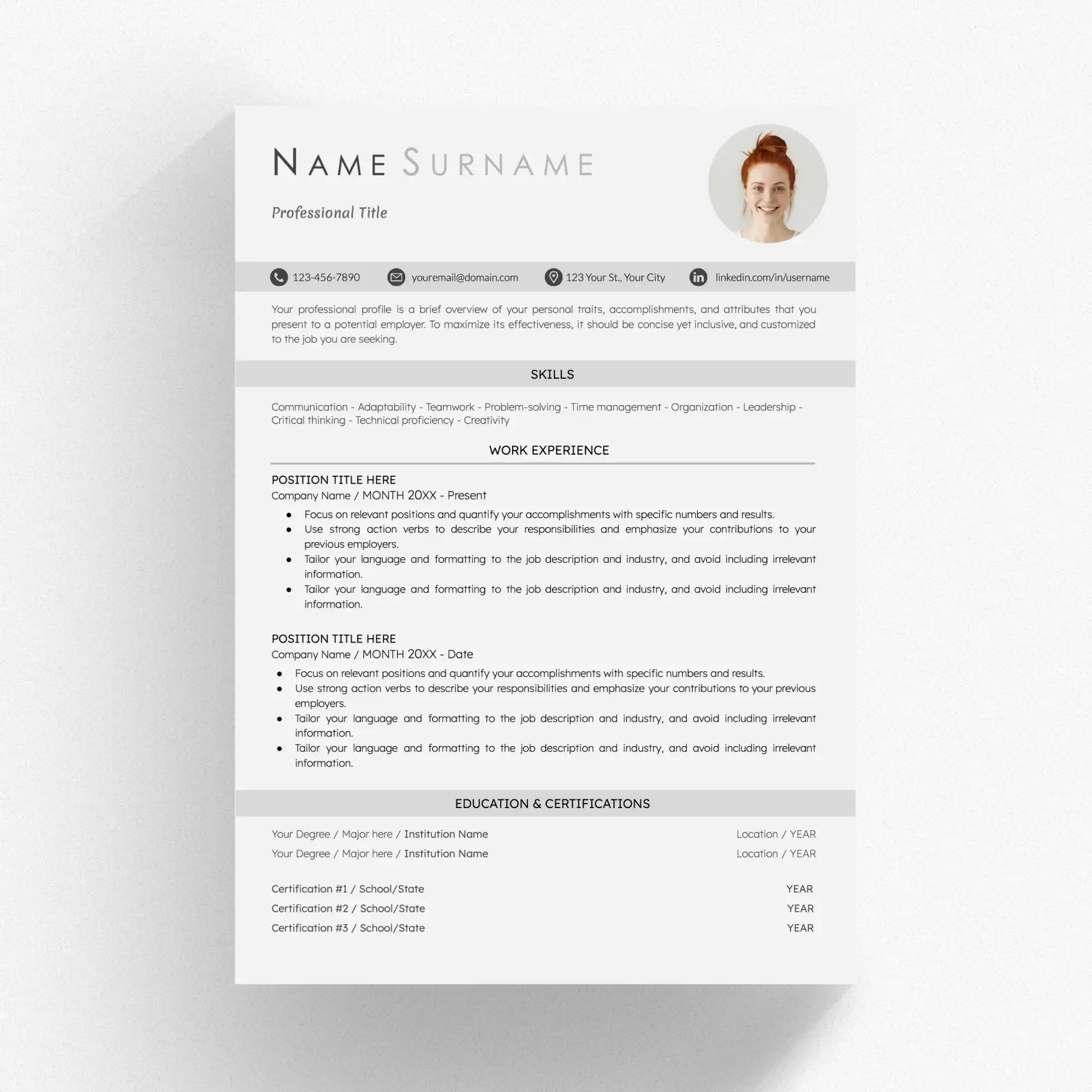 Google Drive Resume Template - OkiDocs