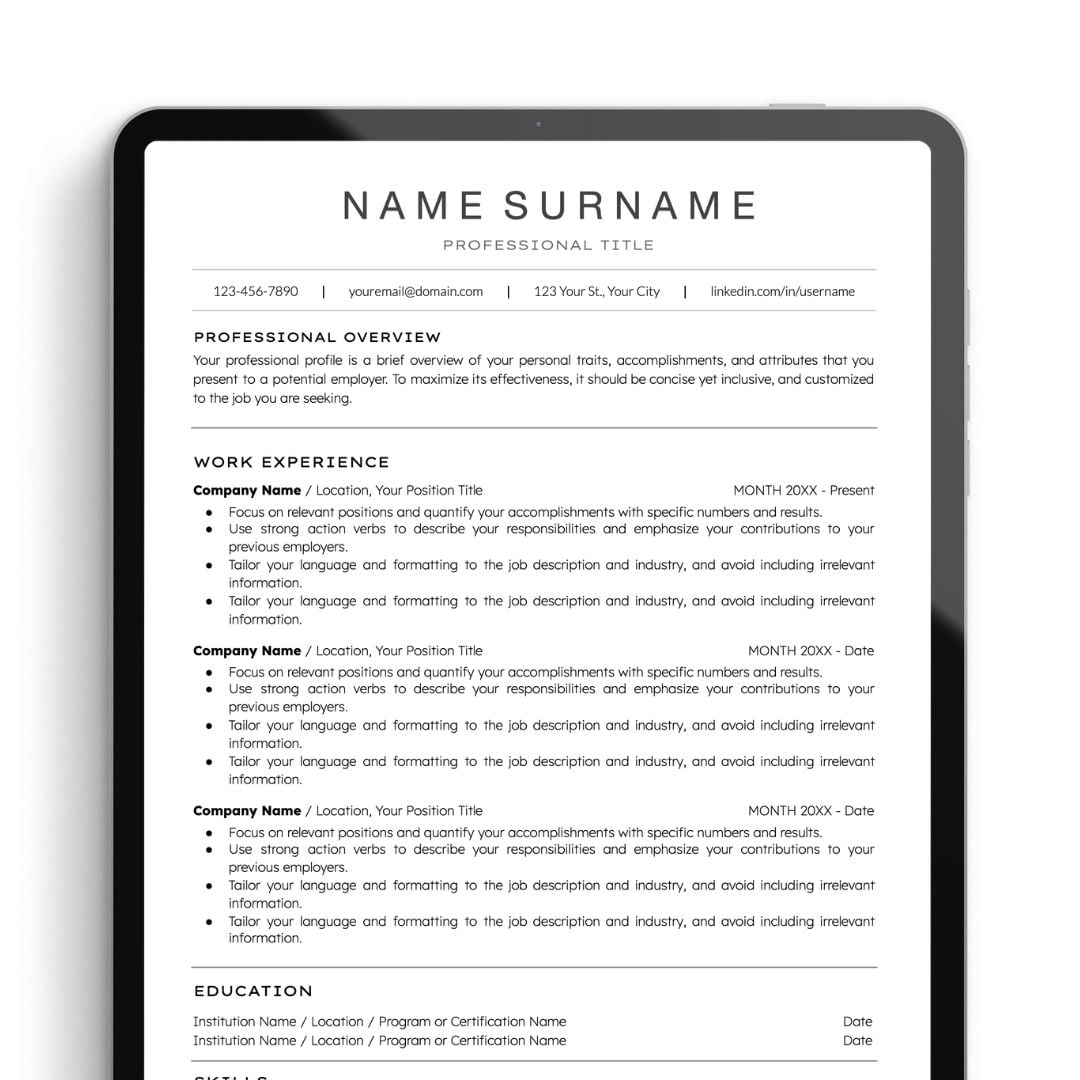 The Ultimate Resume Bundle - Quick Customizable And ATS-Ready Templates ...