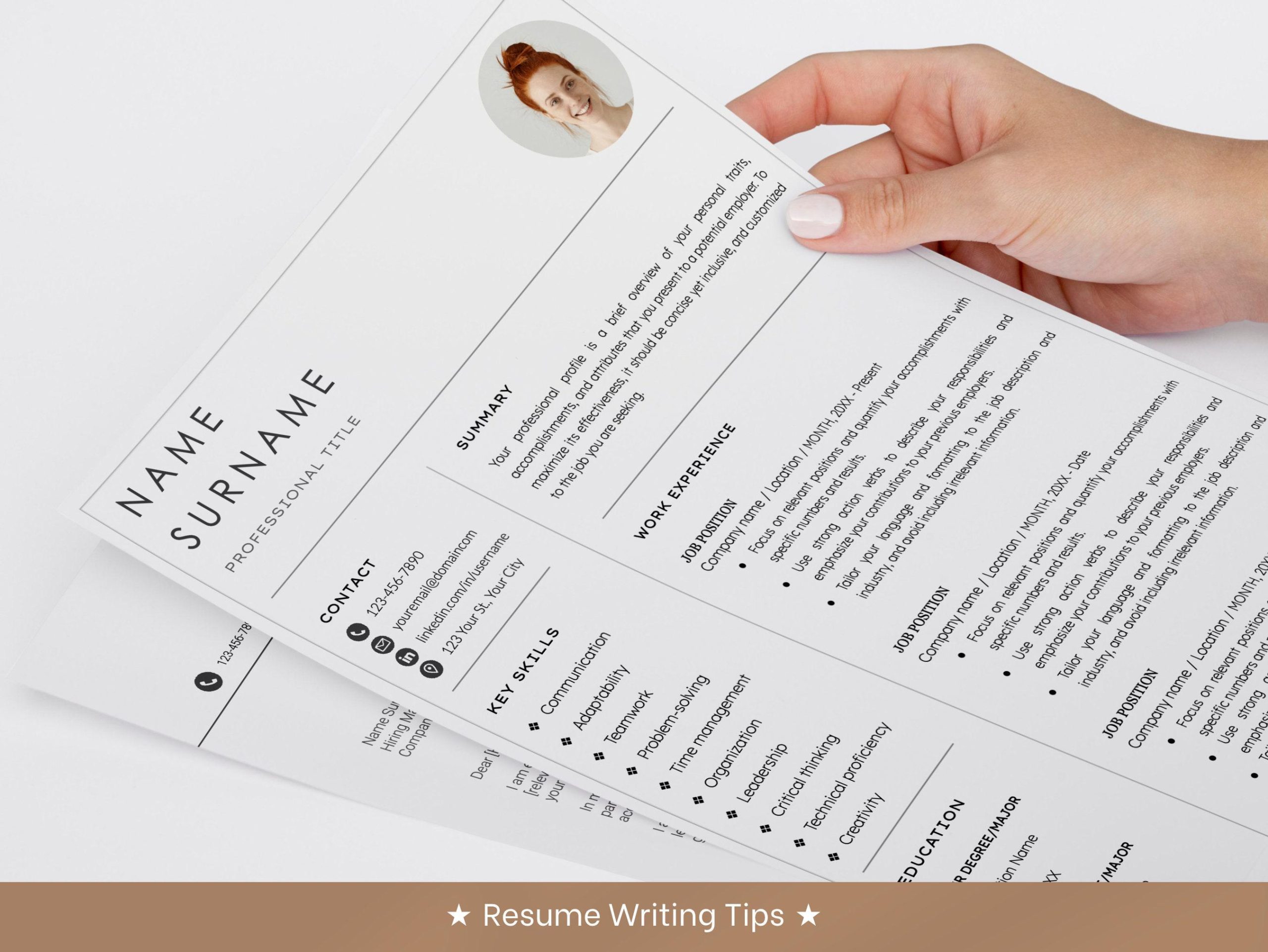 Professional Resume - Google Docs Template Instant Download - OkiDocs